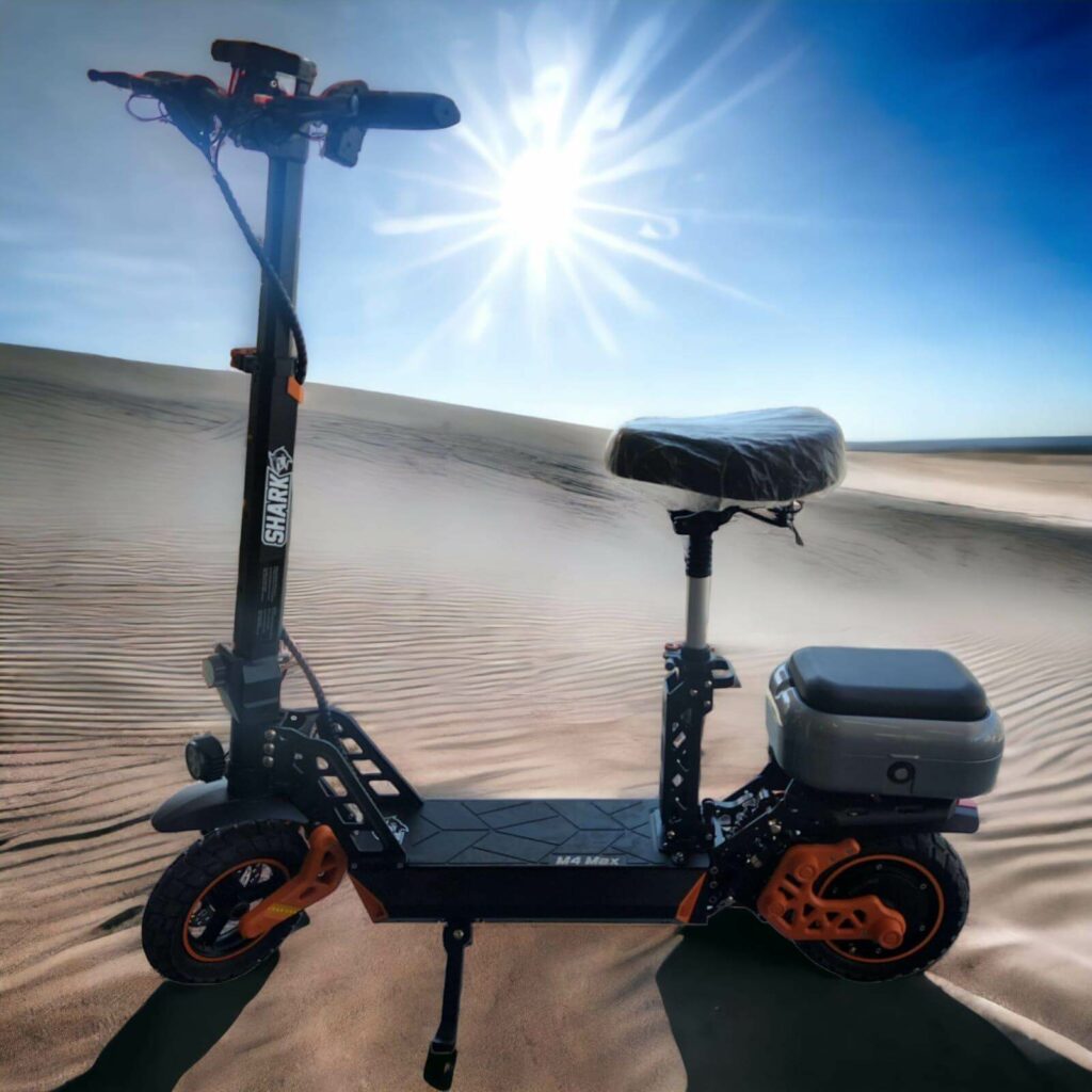 קורקינט חשמלי [48/21] שארק גולד Shark Gold M5 Pro עם כיסא קפיצי ומושב אחורי - Wheel-E | וויל אי